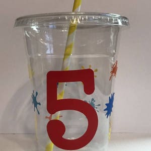Paint Splatter Party Cups, Art Party Cups, Painting Cups, Colorful Cups ...