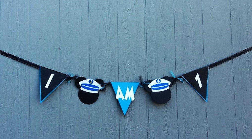 Mickey Sailor Banner | Etsy