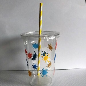 Paint Splatter Party Cups, Art Party Cups, Painting Cups, Colorful Cups ...