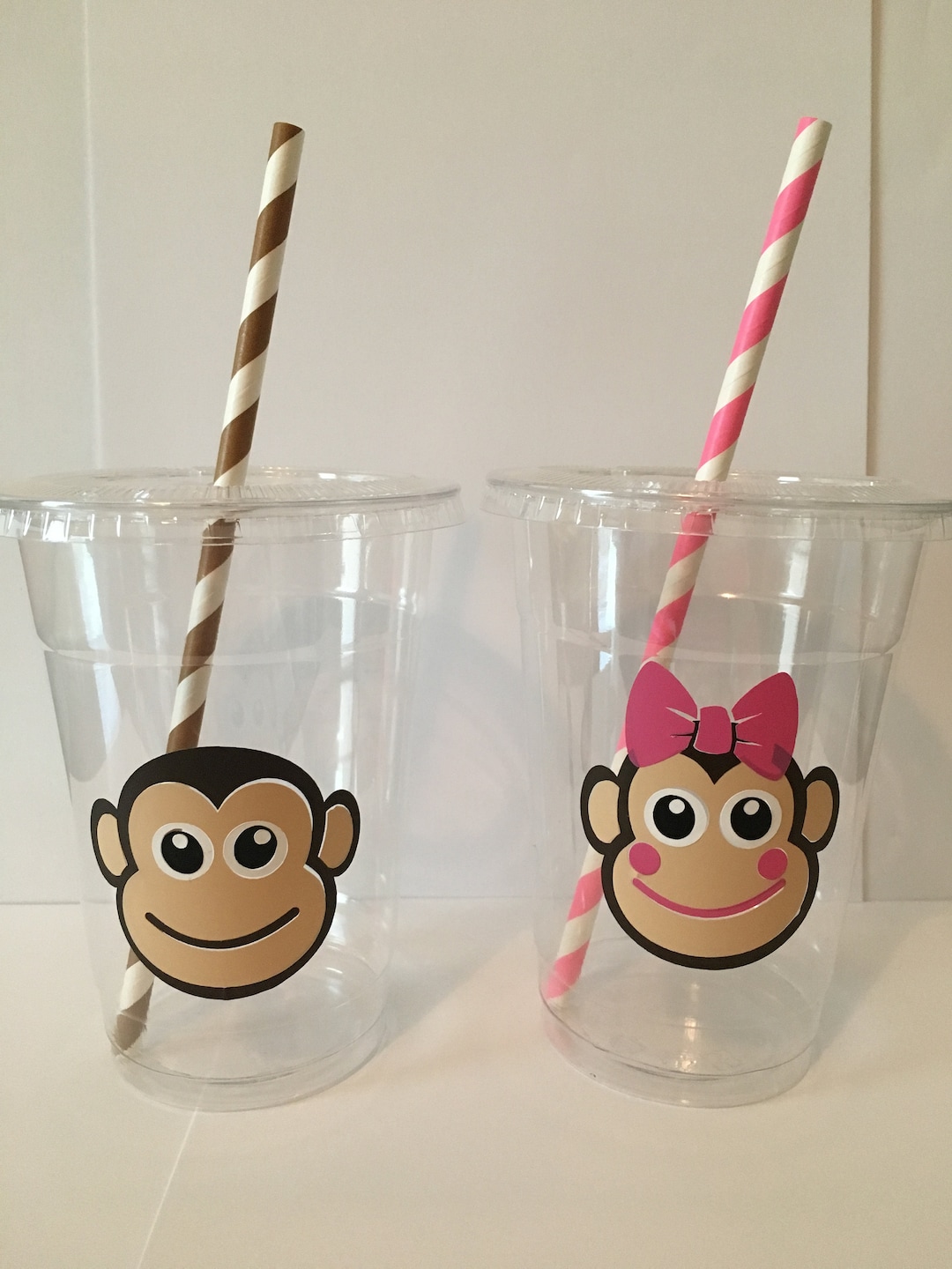 Monkey Party Cups, Animal Party Cups, Monkey Birthday Cups, Monkey Baby ...