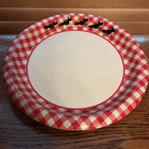 Ant Picnic Paper Plates, Summer Barbeque, Picnic Party, Gingham Plates ...
