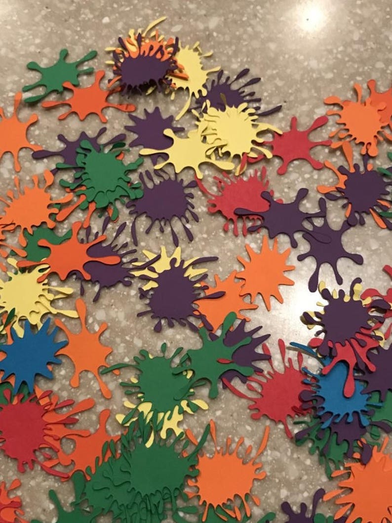 Paint Splatter Confetti Paint Splatter Birthday Party Paint - Etsy