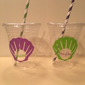 Sea Shell Party Cups, Mermaid Party Cups, Sea Shell Cups, Sea Shell ...