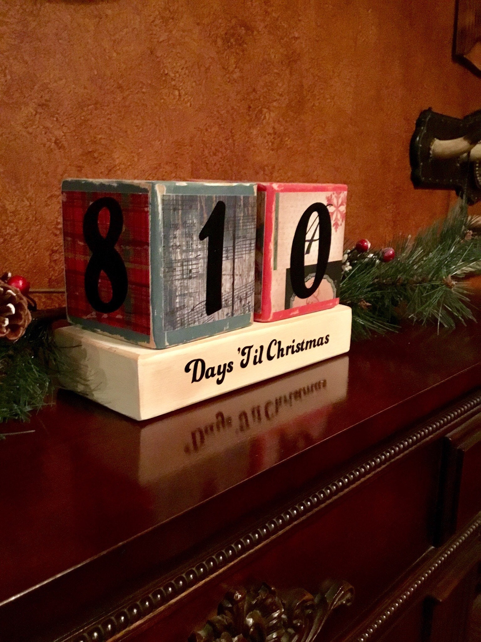 Rustic Christmas Countdown Blocks, Christmas Countdown, Rustic ...