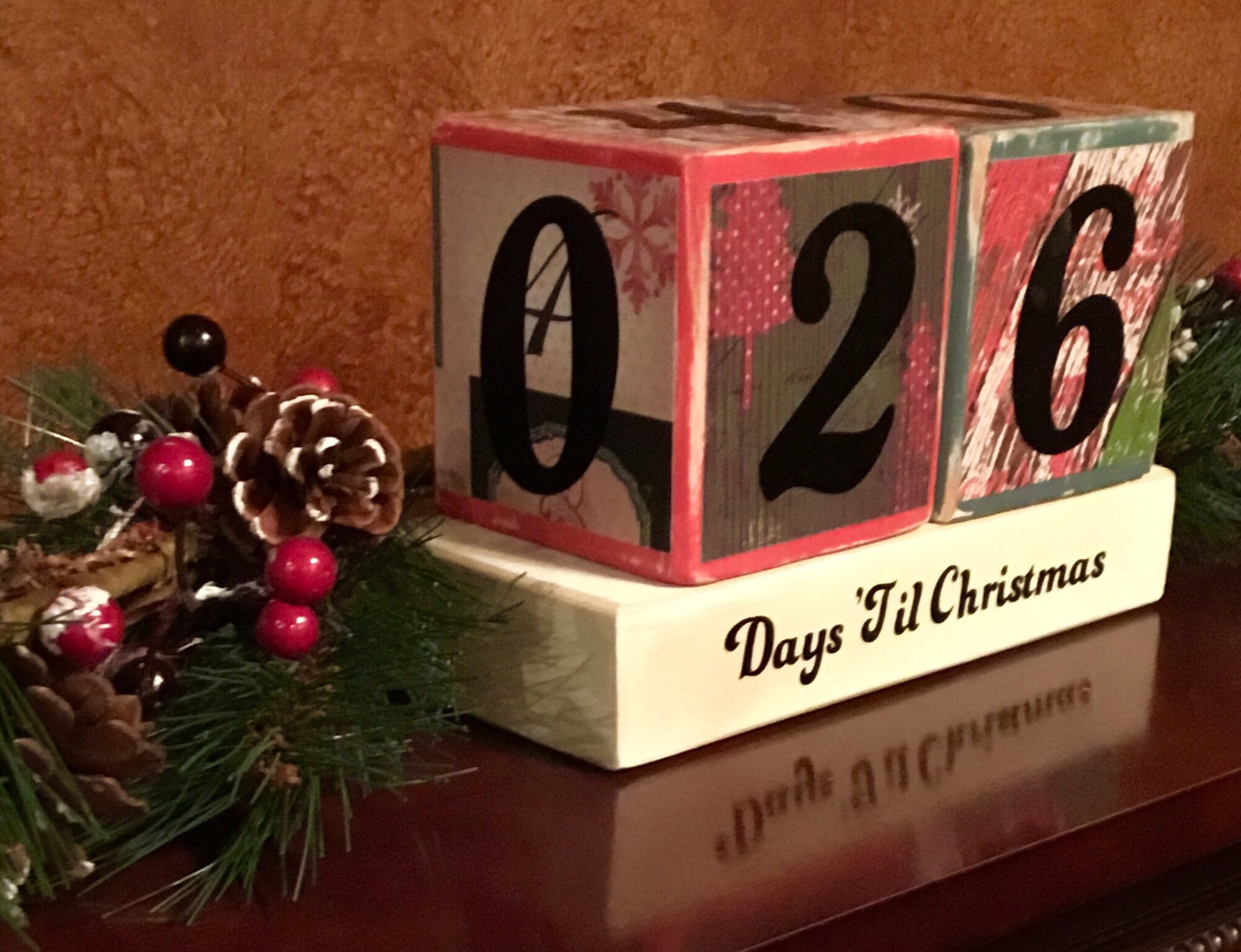 Rustic Christmas Countdown Blocks Christmas Countdown Rustic - Etsy