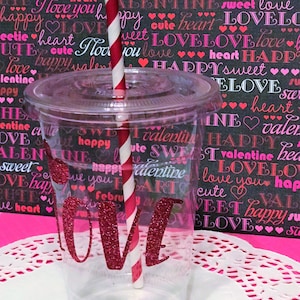 Valentine Love Cups, Love Party Cups, Valentine Party, Valentine Cups ...