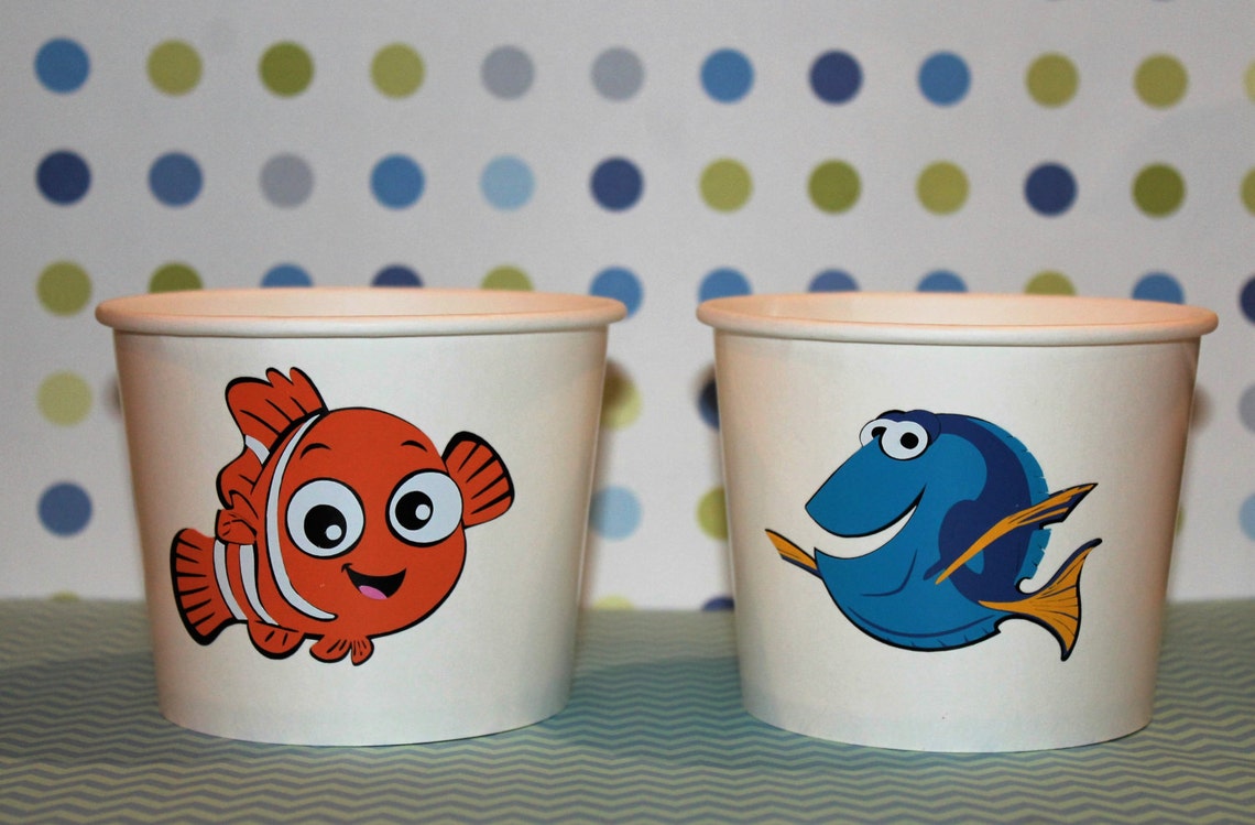 Nemo & Dory Ice Cream Cups - Etsy