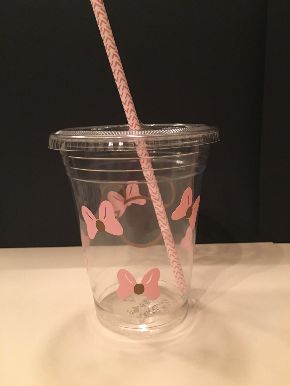 Minnie Mouse Cups Pink Bows Minnie Mouse Birthday Cups - Etsy