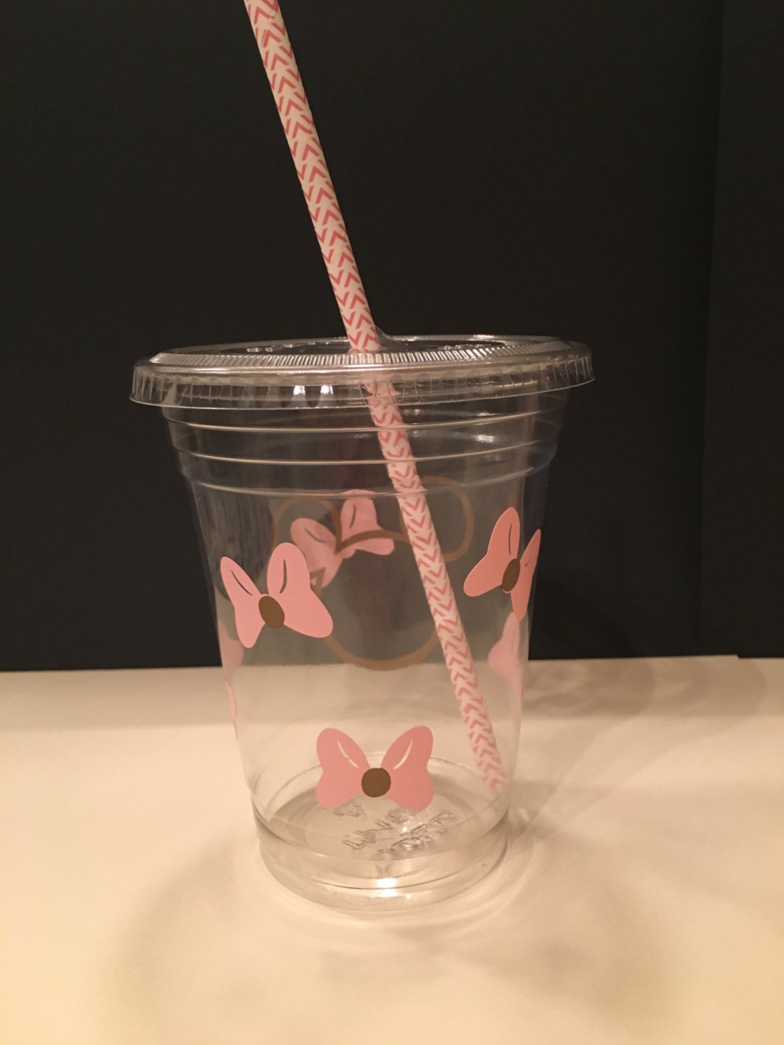 Minnie Mouse Cups Pink Bows Minnie Mouse Birthday Cups - Etsy