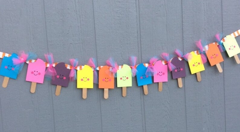 Popsicle Banner Popsicle Party Summer Party Banner Pool | Etsy