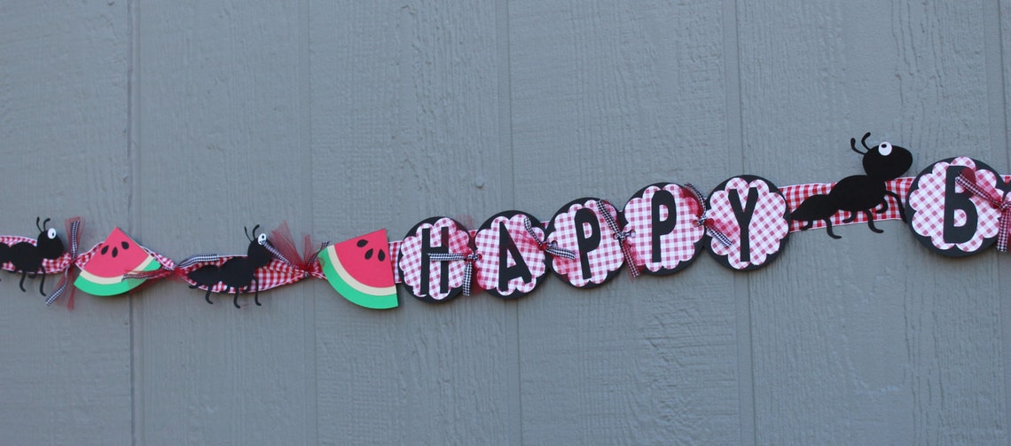 Picnic Party Banner Birthday Party Banner Ant Banner - Etsy
