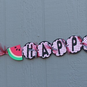 Picnic Party Banner, Birthday Party Banner, Ant Banner, Watermelon ...