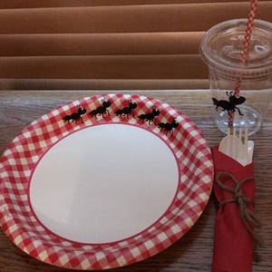 Ant Picnic Paper Plates, Summer Barbeque, Picnic Party, Gingham Plates ...