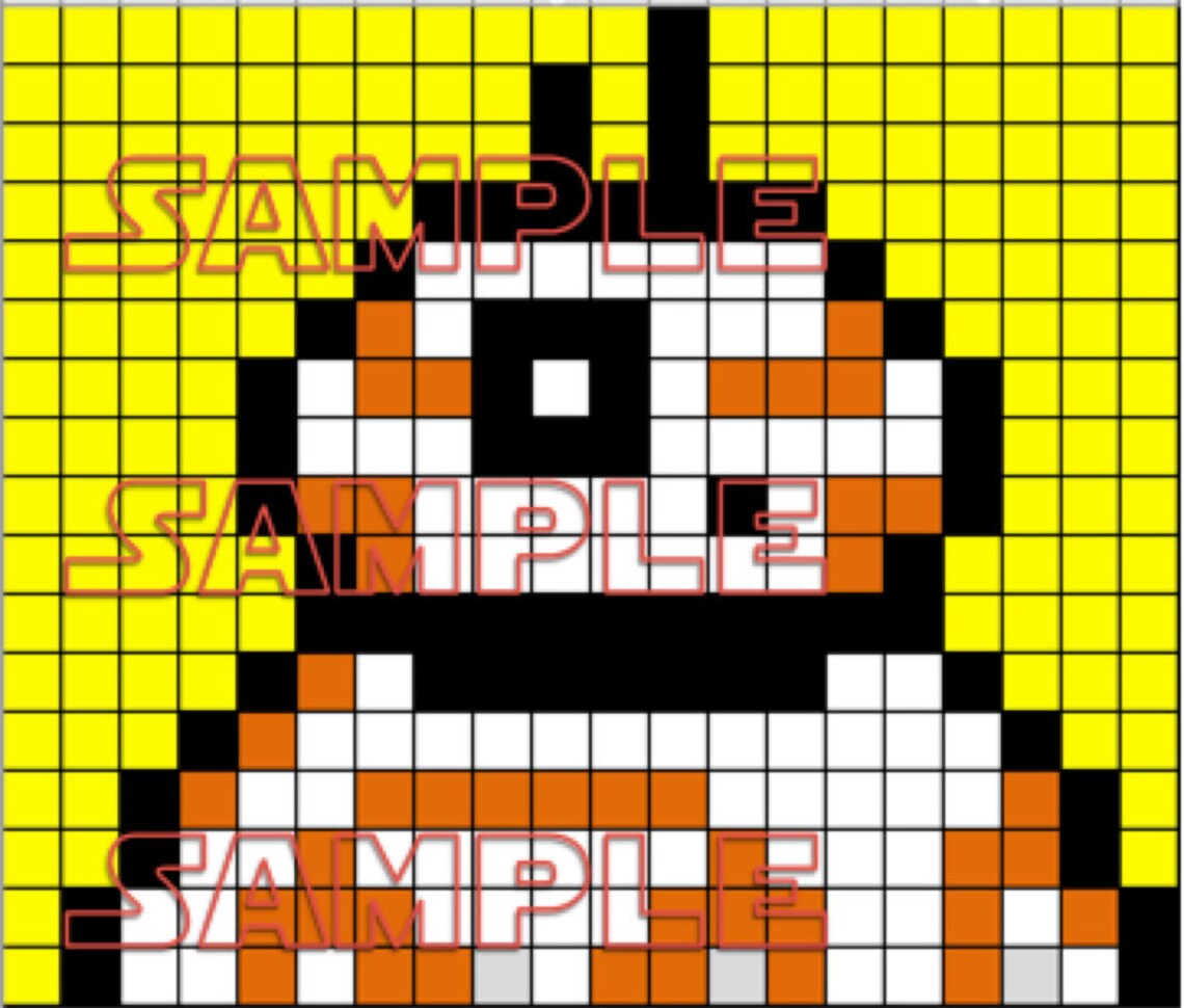 Gravity Falls Bill Cipher Perler Bead Cross Stitch Instant Download
