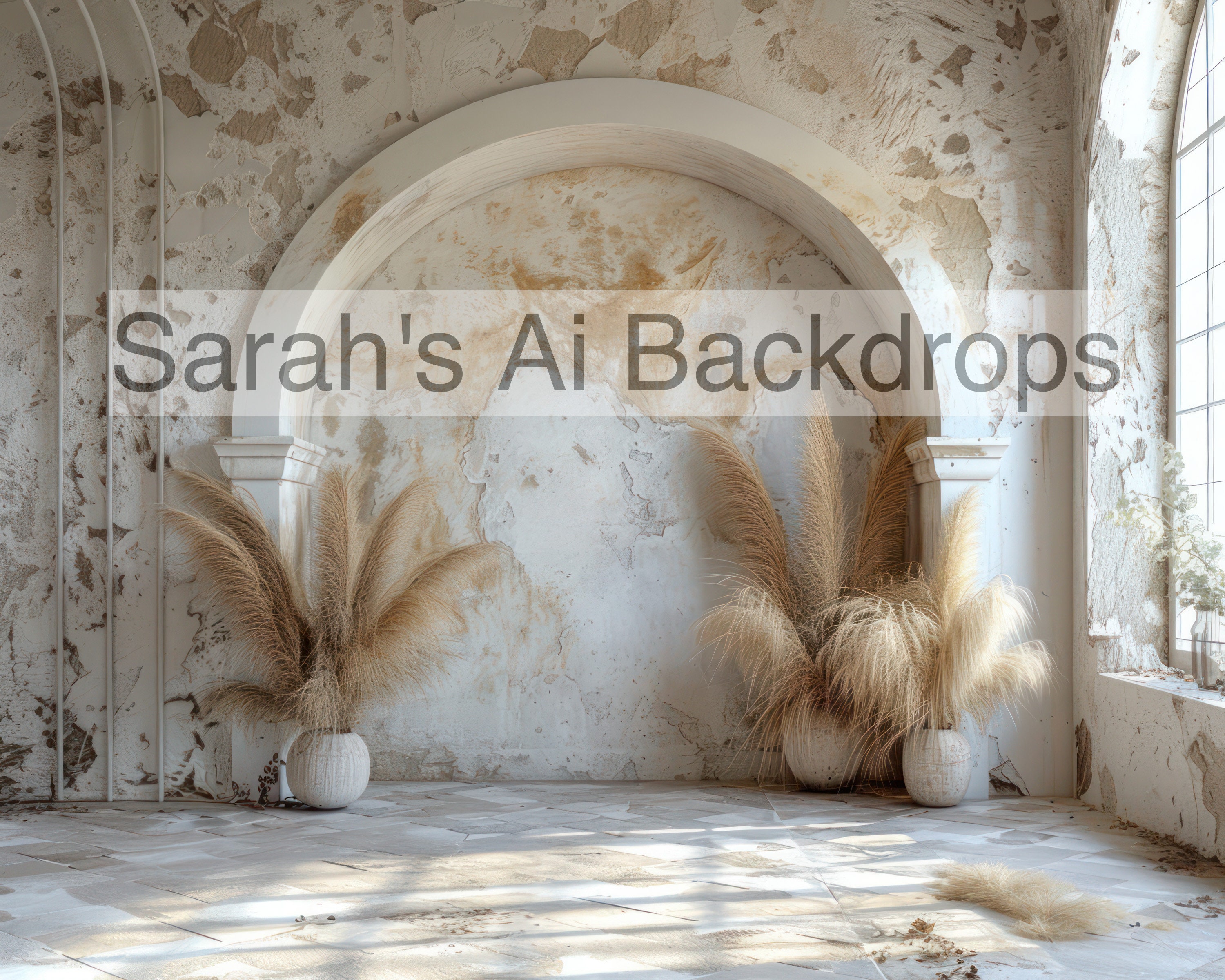 NINE Pampas Arch Fantasy Digital Backdrops, Maternity Backdrops, Studio ...