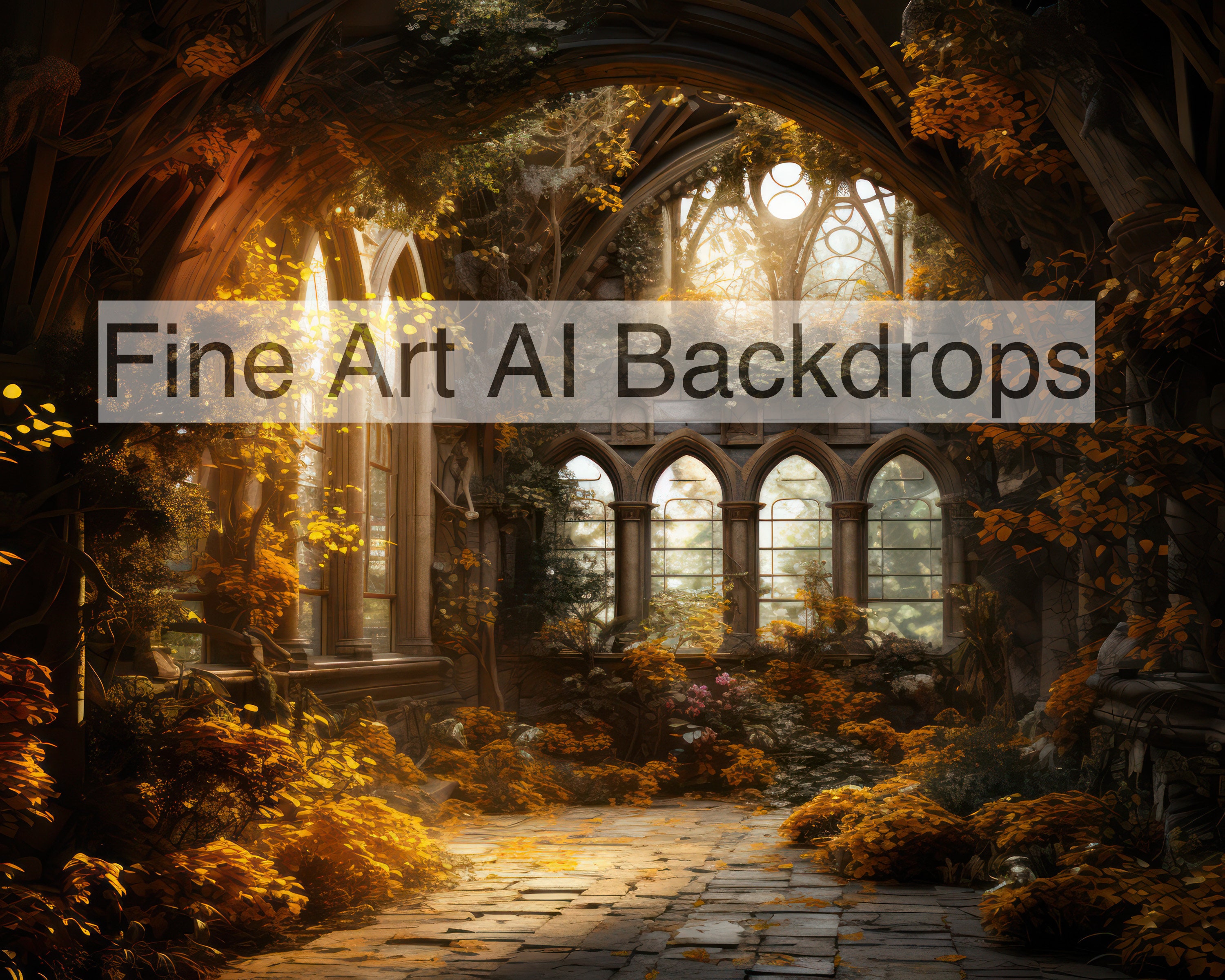 NINE Yellow Fantasy Room/castle Set Digital Backdrops, Maternity ...