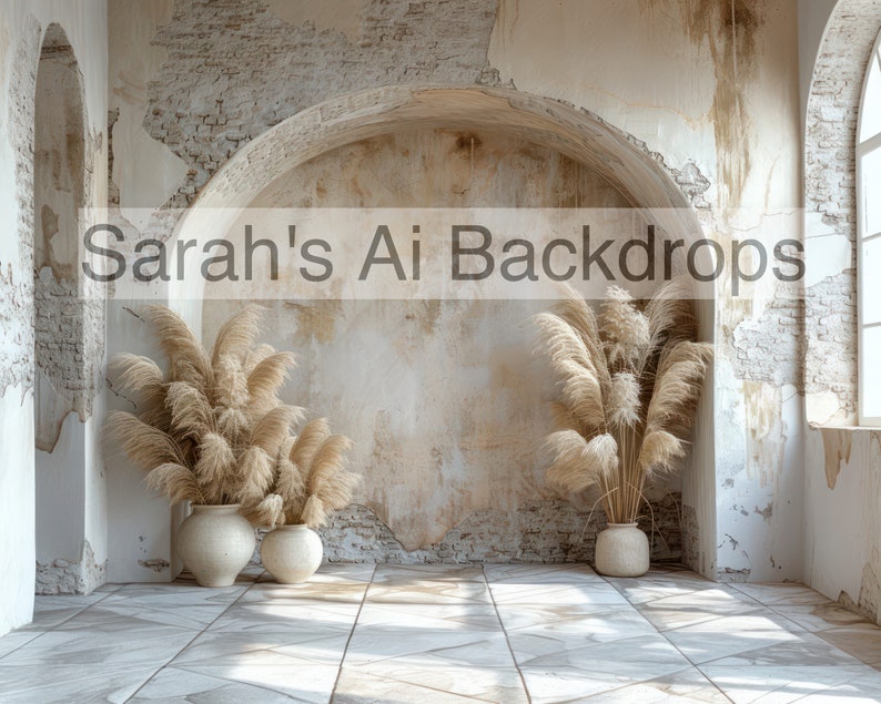 NINE Pampas Arch Fantasy Digital Backdrops, Maternity Backdrops, Studio ...
