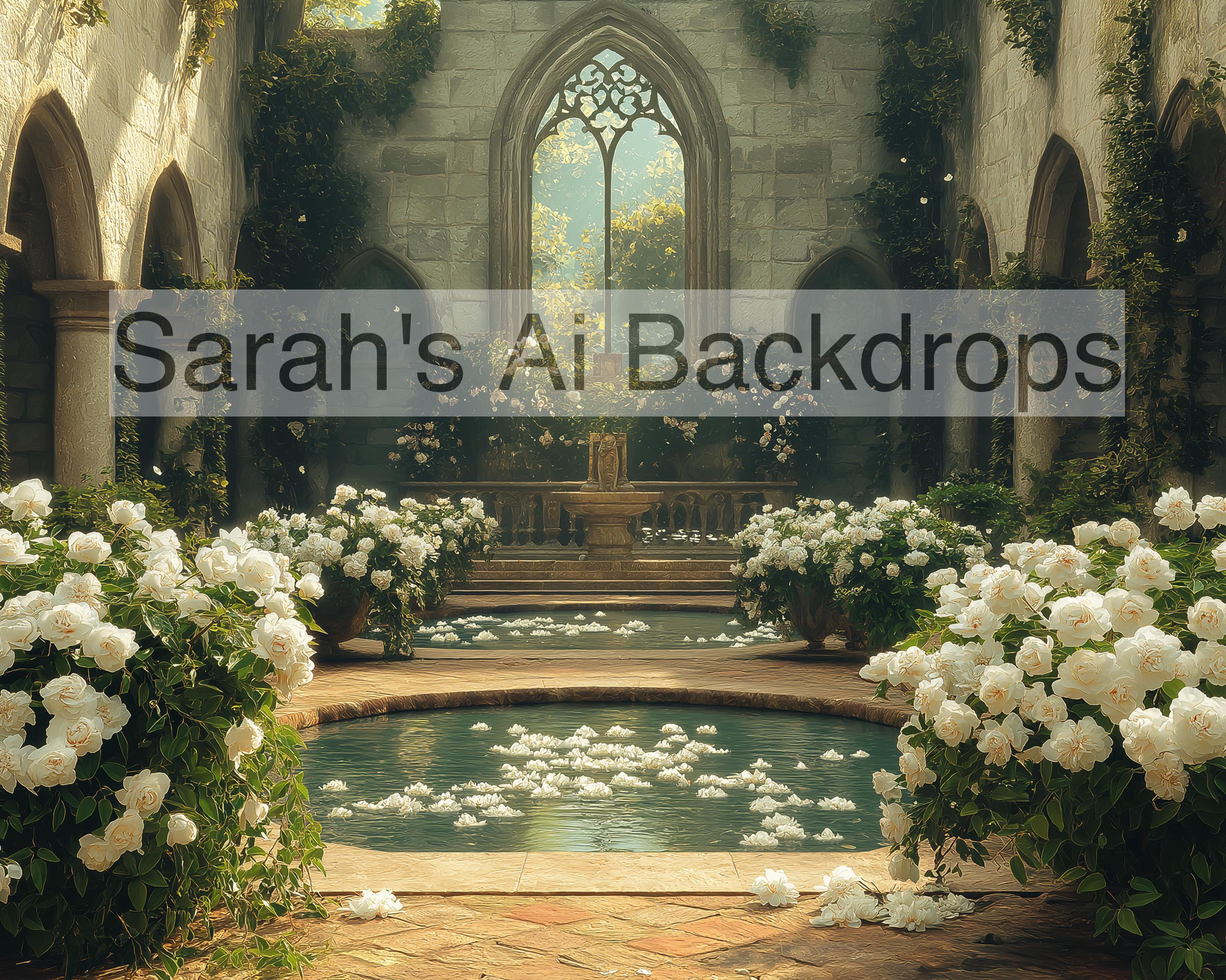 NINE Castle Courtyard Digital Backdrops, Maternity Backdrops, Studio ...