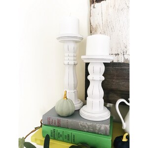 Cass Farmhouse Style Candlesticks / Wood Candlestick / Farmhouse ...