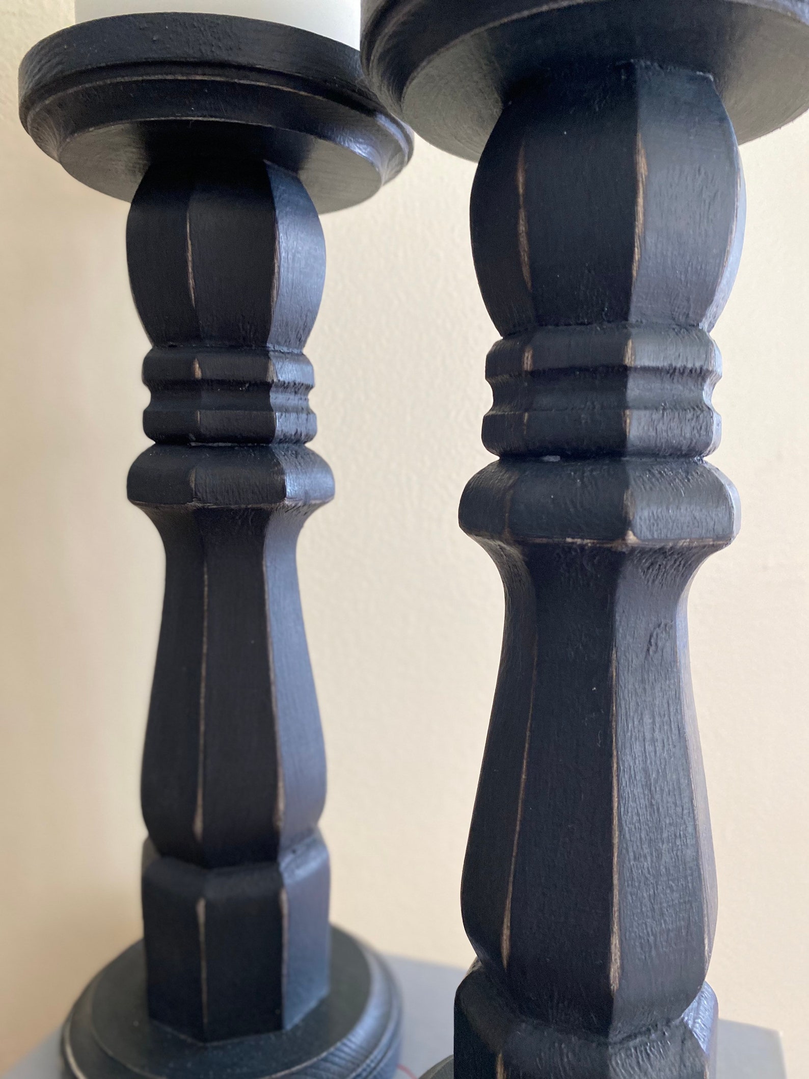 Cass Farmhouse Style Candlesticks / Wood Candlestick / - Etsy