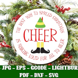 Buddy the Elf Christmas Cheer Quote SVG | Holiday Cut File (digital ...