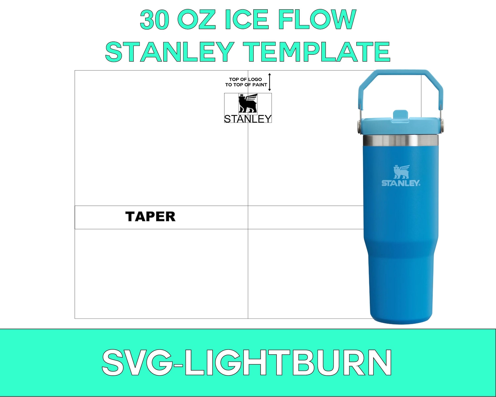 Stanley 30oz Template for Laser Engraving SVG, Template for Stanley ...