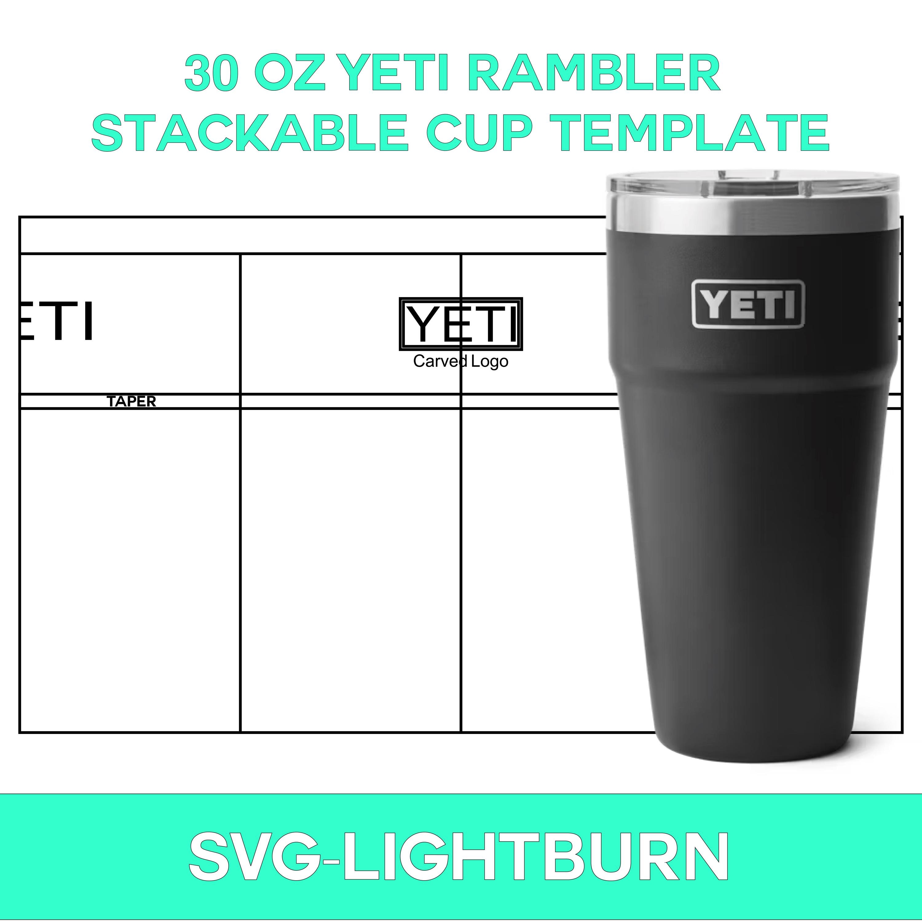 YETI 30oz Stackable Rambler Template Laser Engraving Svg, Template for ...