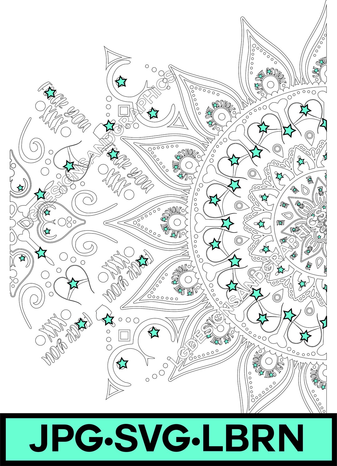 Cuss Words Mandala Svg File, Explicit Language (jpg, Svg, Lbrb) - Etsy ...