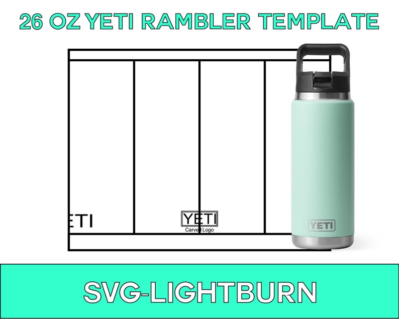 YETI 26oz Rambler Template for Laser Engraving Svg, Template for Yeti ...