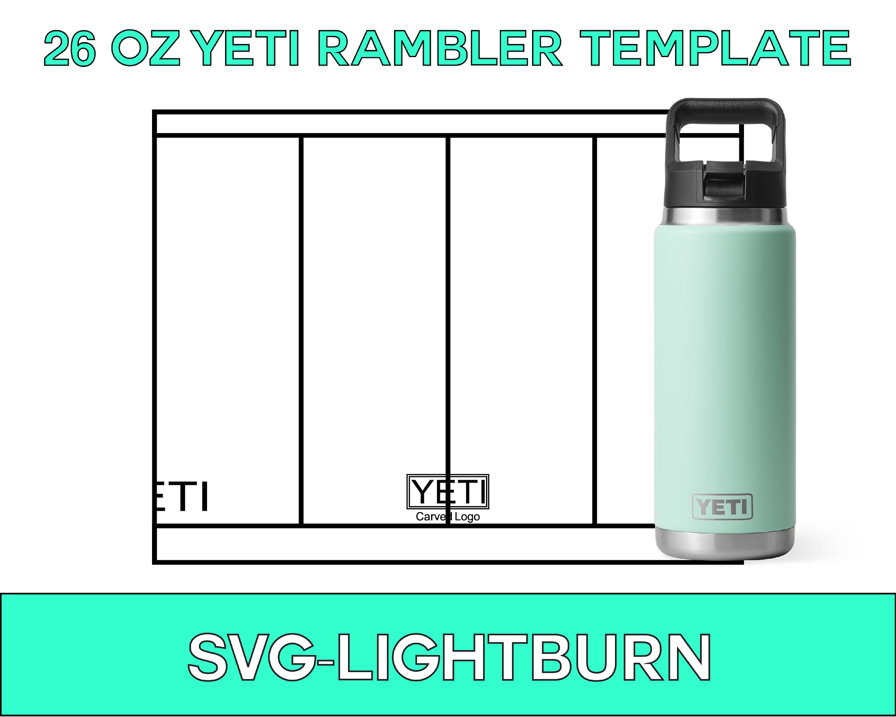 YETI 26oz Rambler Template for Laser Engraving Svg, Template for Yeti ...