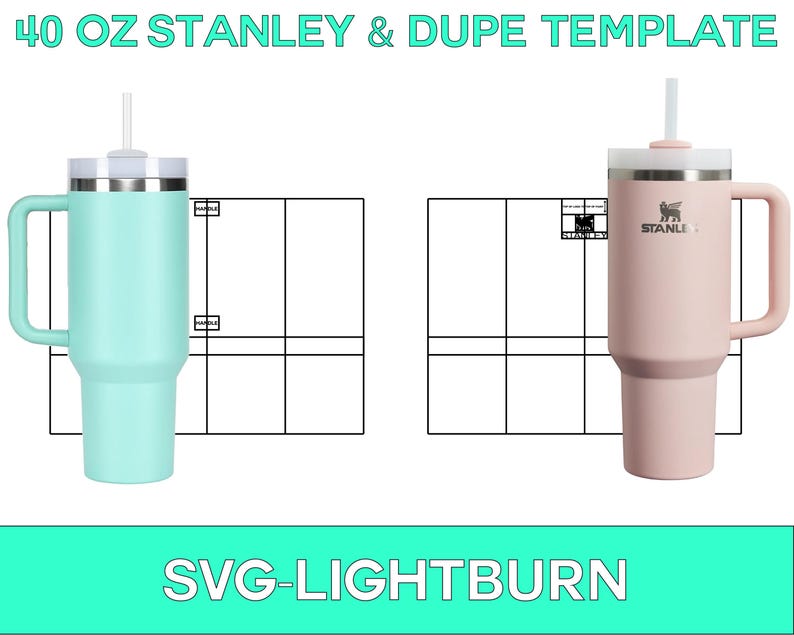 Stanley 40oz Template for Laser Engraving SVG, Template for Stanley ...