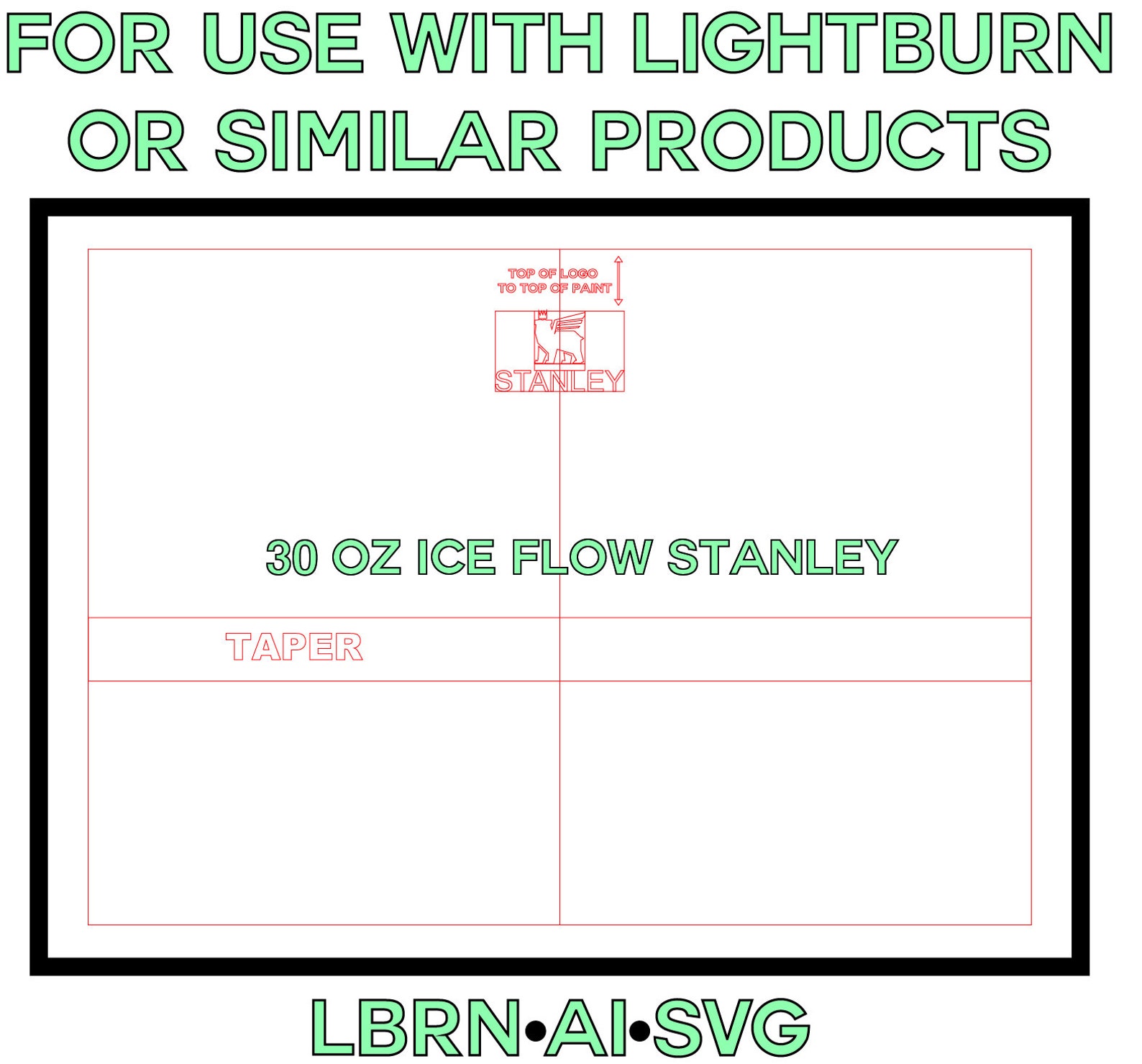 Stanley 30oz Template for Laser Engraving SVG, Template for Stanley ...