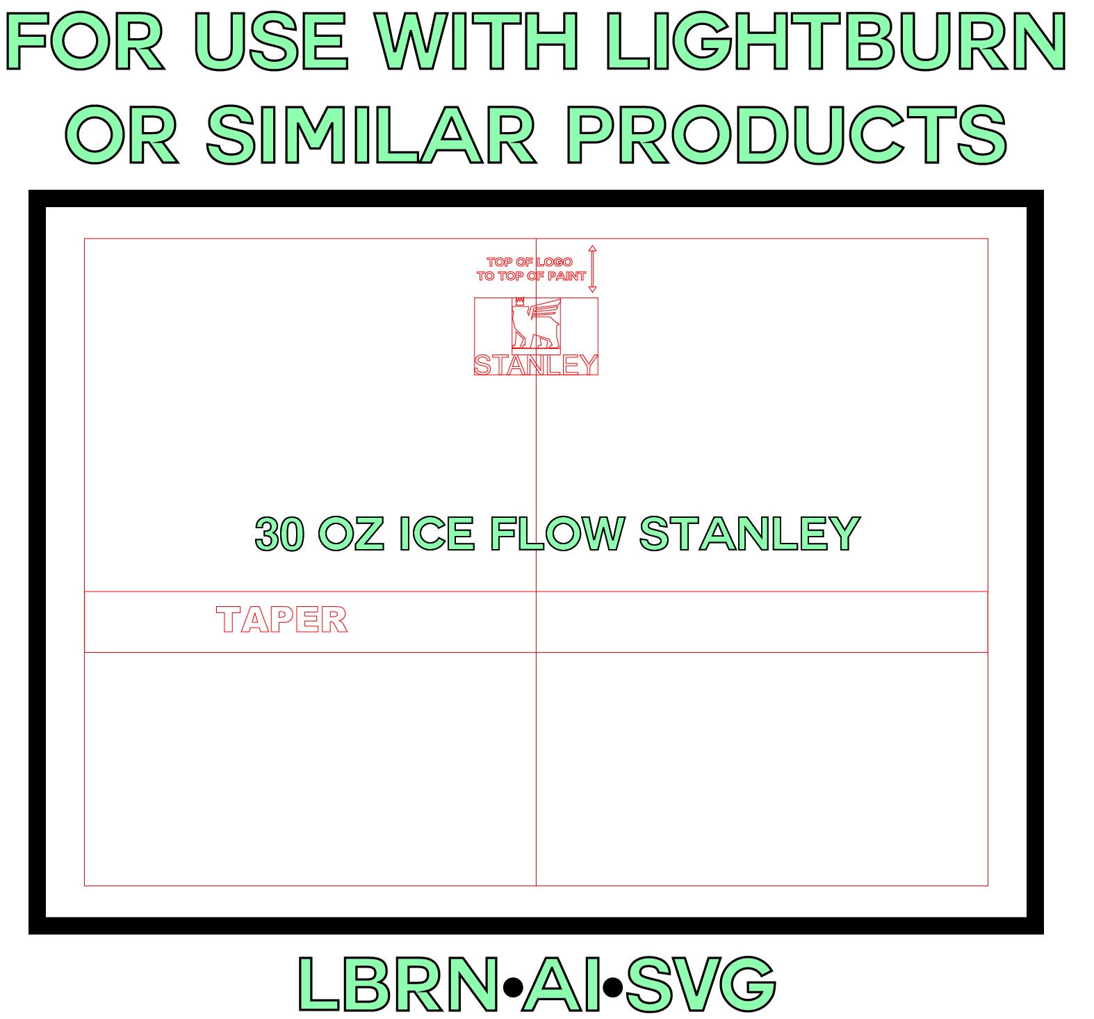 Stanley 30oz Template for Laser Engraving SVG, Template for Stanley ...