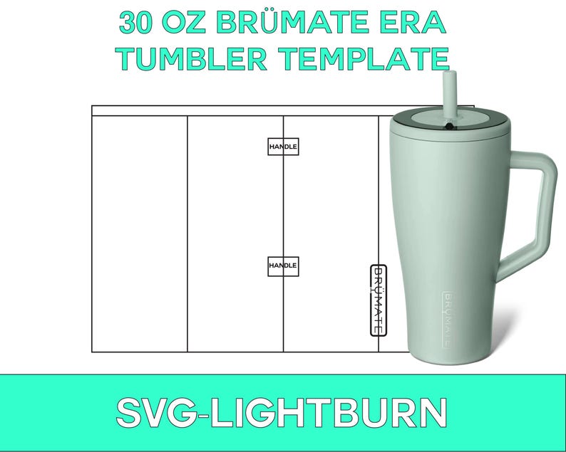 30oz Brumate Era Template for Laser Engraving SVG, Template for Brumate ...