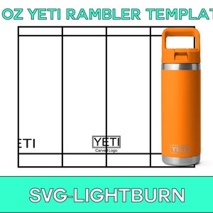 YETI 18oz Tumbler Template SVG for 18oz Yeti Rambler | Laser Engraving ...