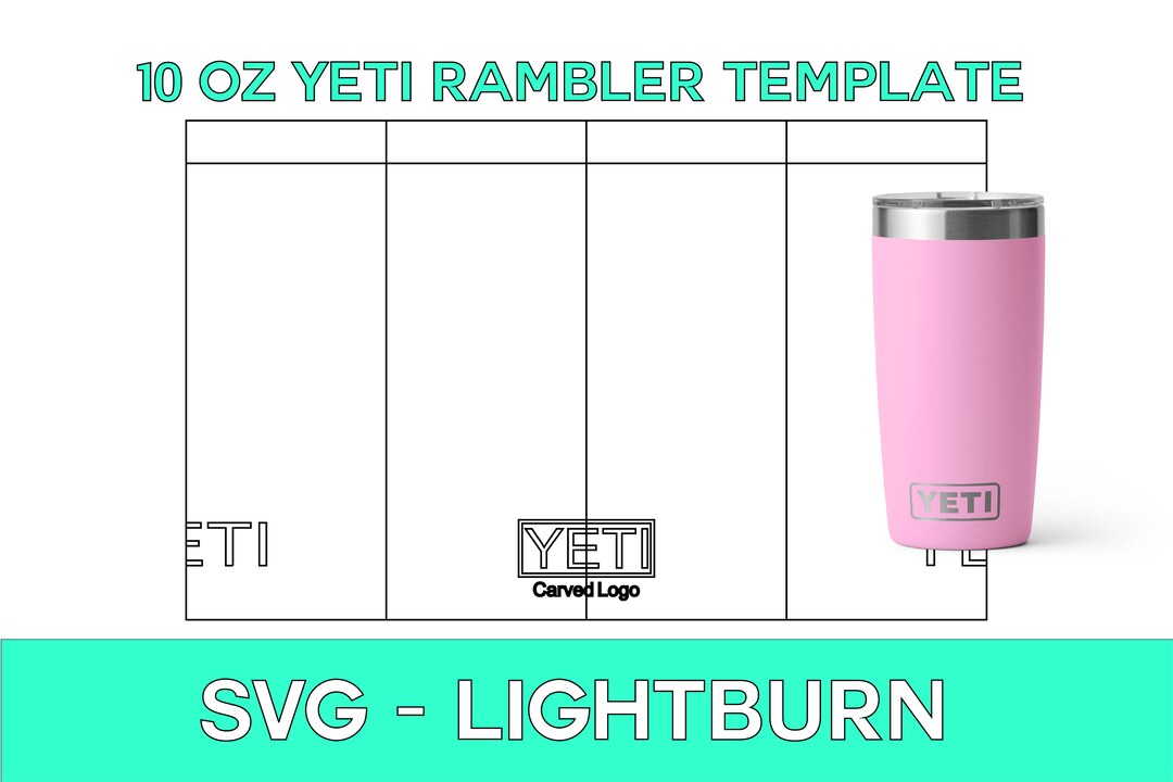 Yeti 10oz Mini Rambler Tumbler SVG Template Design Layout Tool for Cup ...