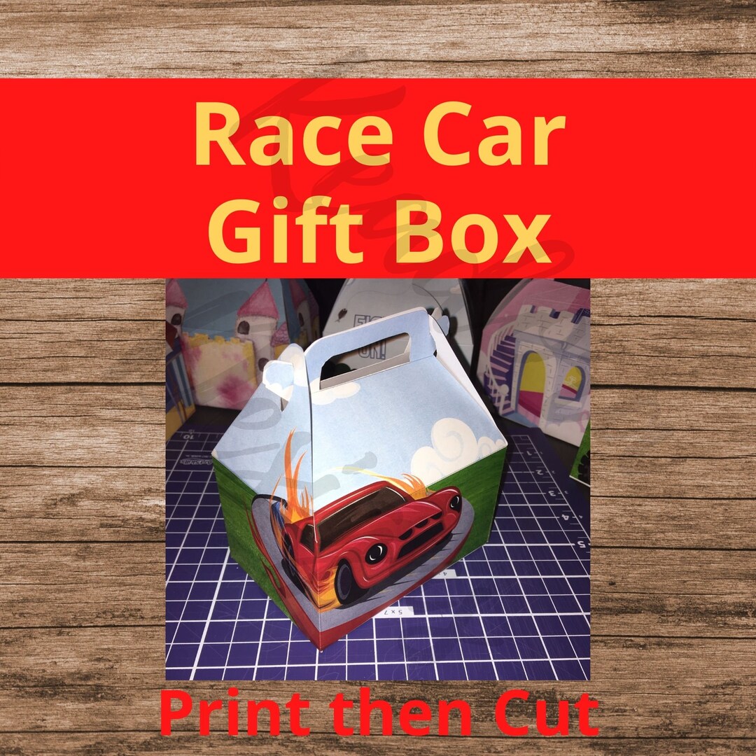 Race Car Gift Box Treat Box Printable Download Pdf Png Instant Print - Etsy