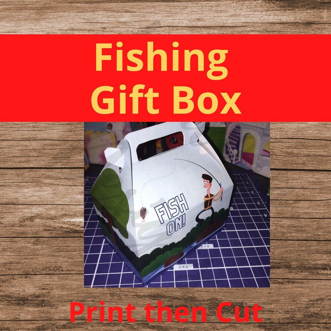 Fishing Theme Gift Box Treat Box Printable Download Pdf Png Instant ...