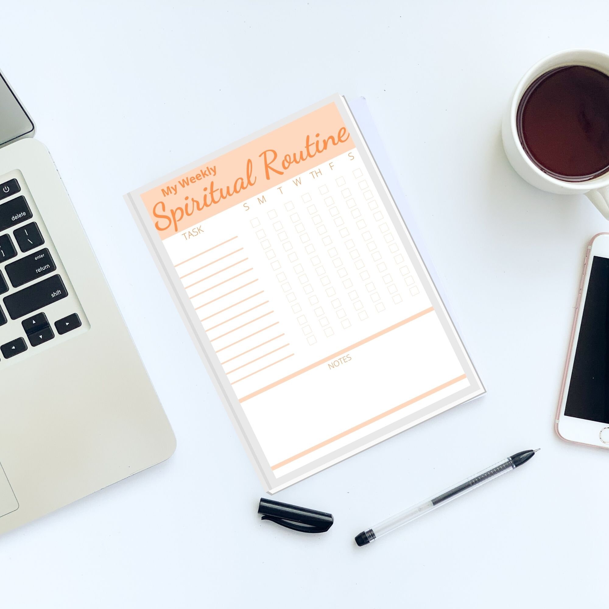 Weekly Spiritual Routine Worksheets Bible study sheets PDF Printable ...