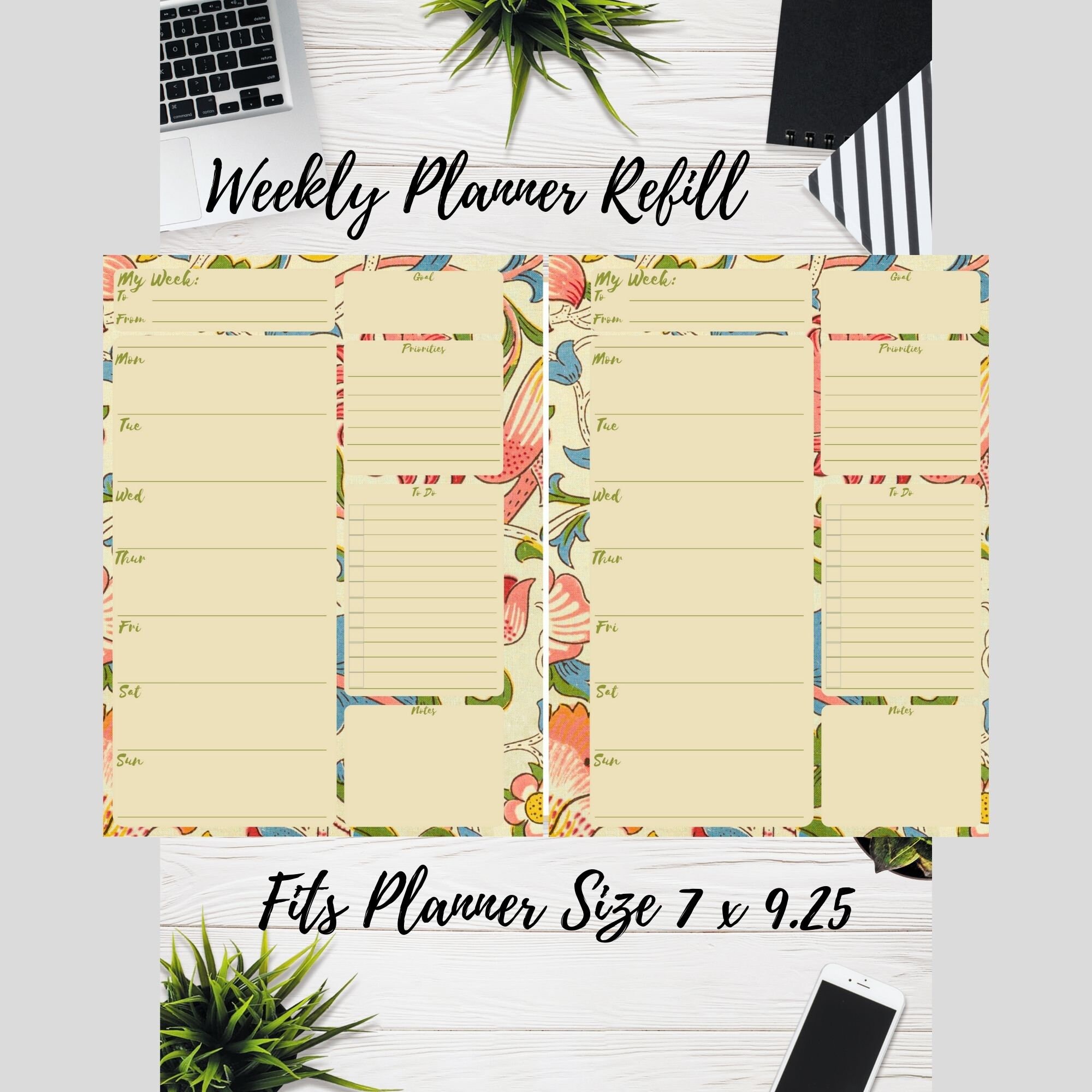 Classic Happy Planner Printable Weekly Planner Refill Inserts - Etsy