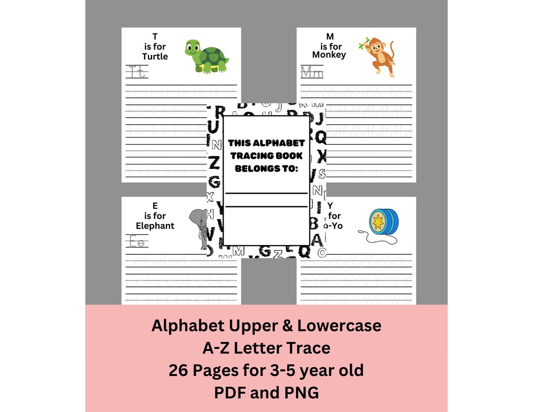 26 Alphabet Letters Upper and Lower Printable Worksheets Kindergarten ...