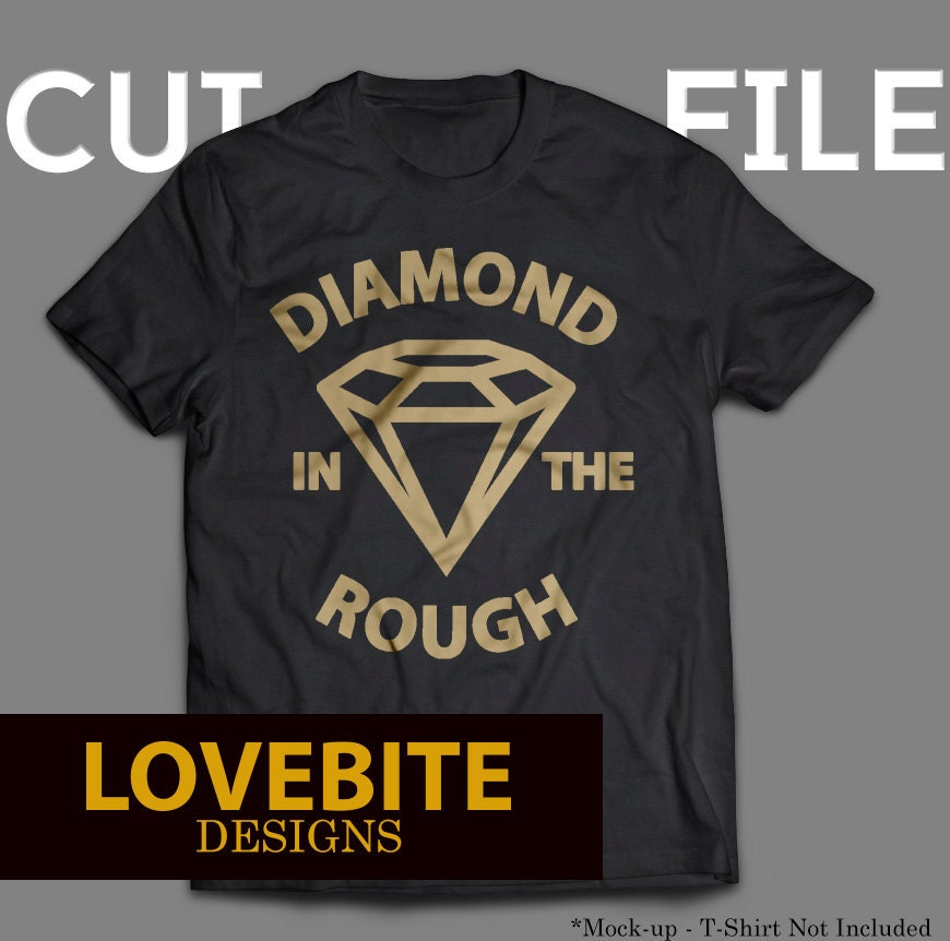 Diamond in the Rough - SVG Silhouette Circuit File - Etsy