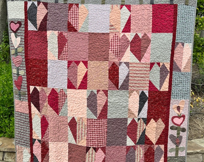 Vintage Hearts Quilt Pattern - Etsy Canada