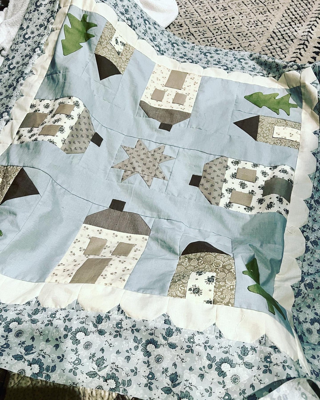 A Winter's Village Quilt Pattern - Etsy
