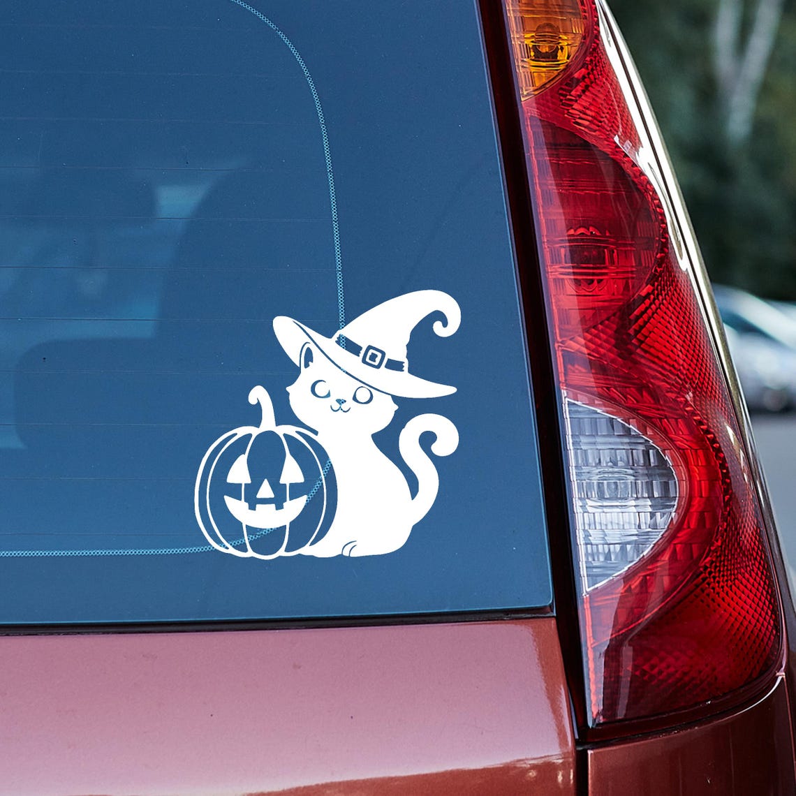 Halloween Witch Hat Black Cat Pumpkin Silhouette Vector SVG PNG - Etsy