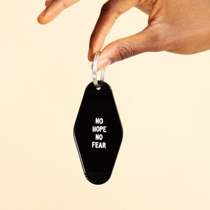 No Hope No Fear Vintage Hotel Key Fob With Zinc Ring, Keychain - Etsy