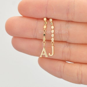 Custom Initial Dangle Earrings, Letter Earrings, Initial Dangle ...