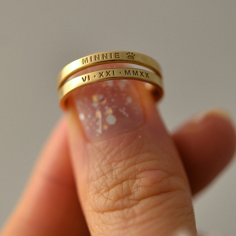 Thin Engrave Ring - Etsy