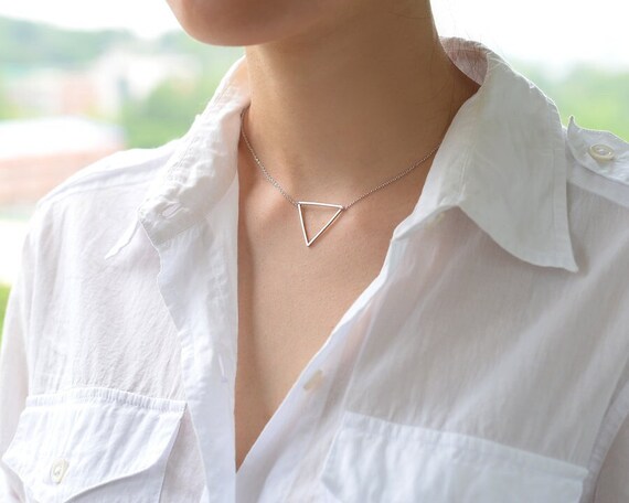 Etsy triangle necklace store