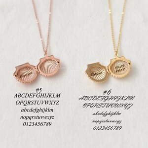 Custom Engraved Sea Shell Locket Necklace/ Personalized Seashell Locket ...